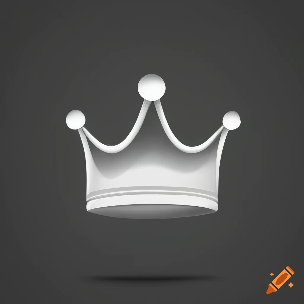 White crown on a black background on Craiyon
