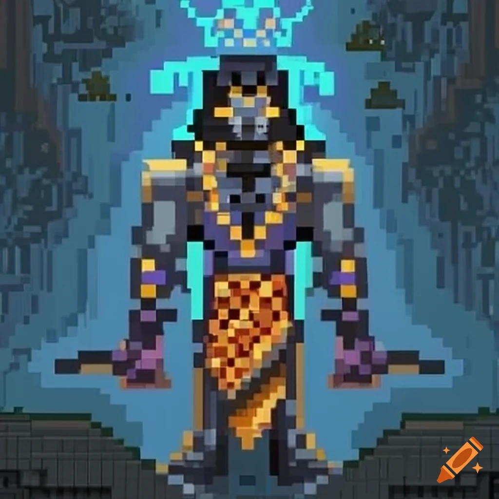 16 bit SNES pixel art of Shiva from Mortal Kombat on Craiyon