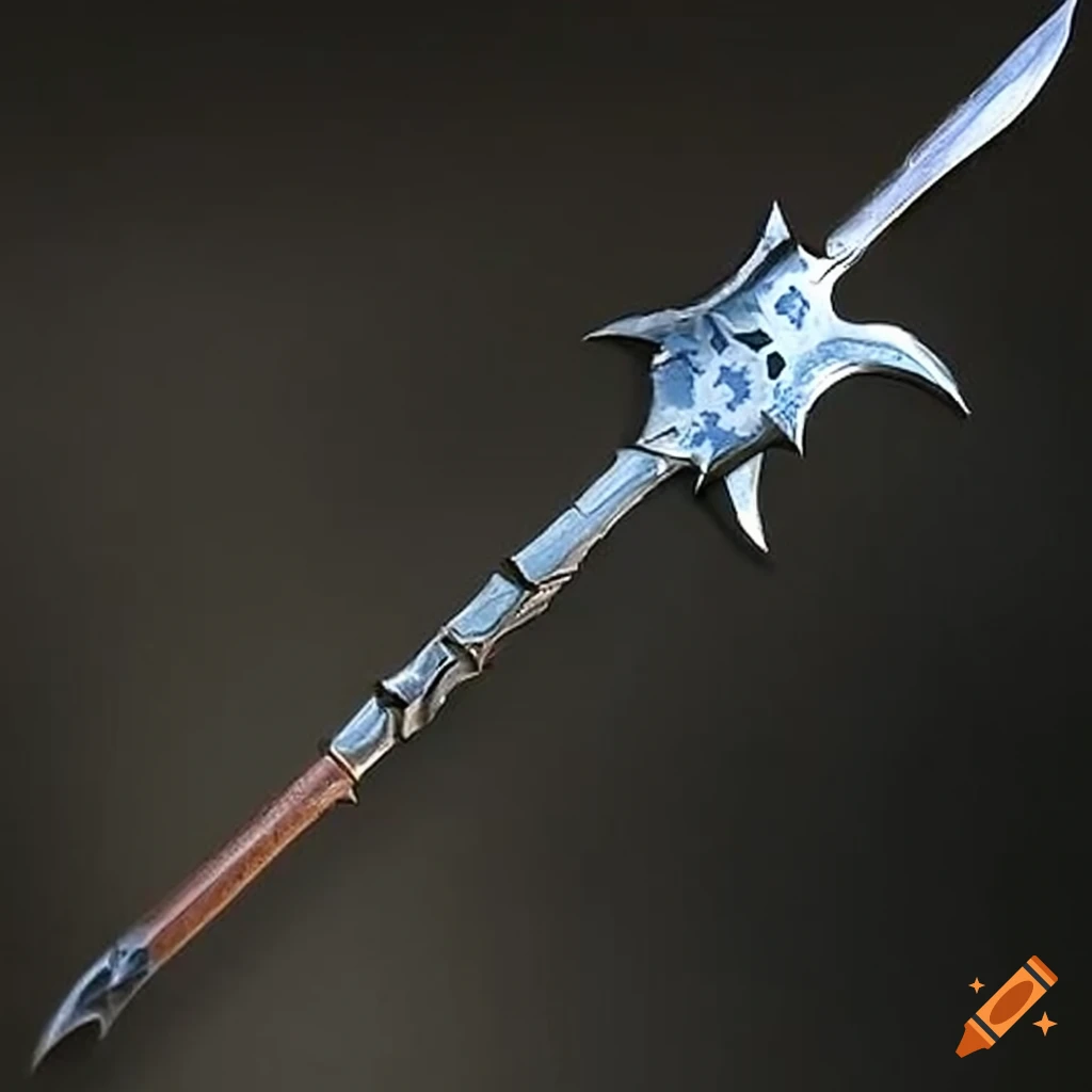 Mythic perfect master halberd on Craiyon