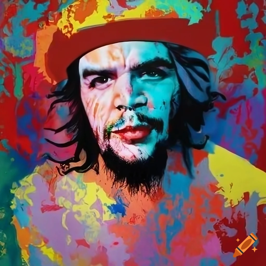 Portrait of Che Guevara in a high-fashion and extravagant style on Craiyon