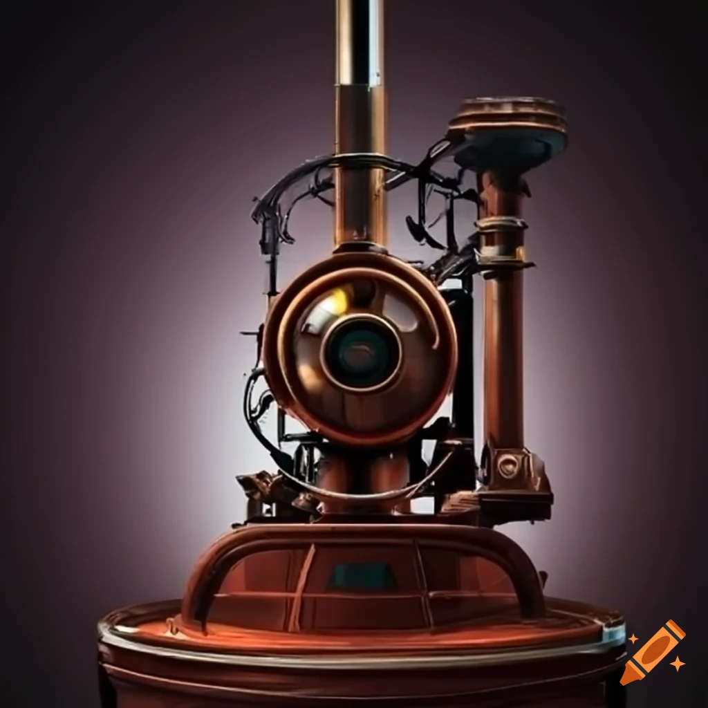 Retro futuristic steam engine on Craiyon