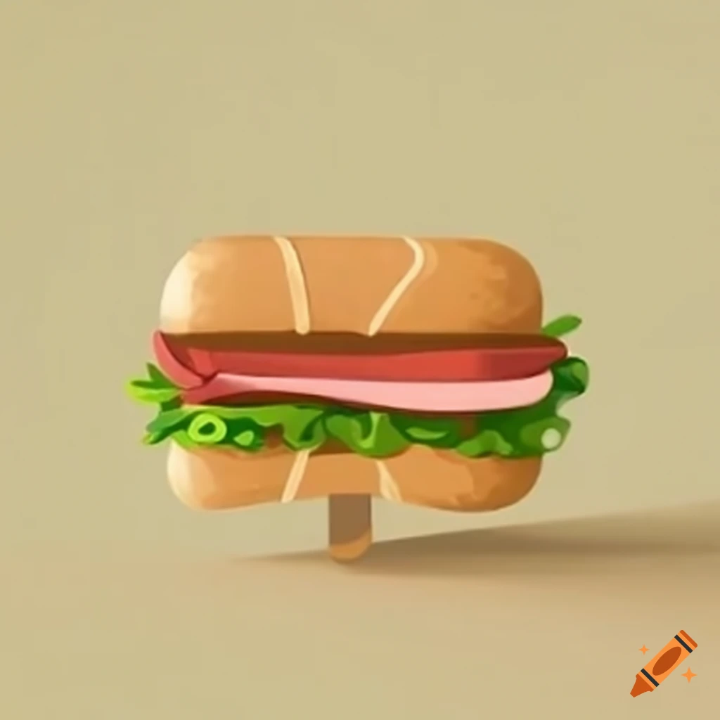 Gourmet sandwich on a popsicle stick on Craiyon