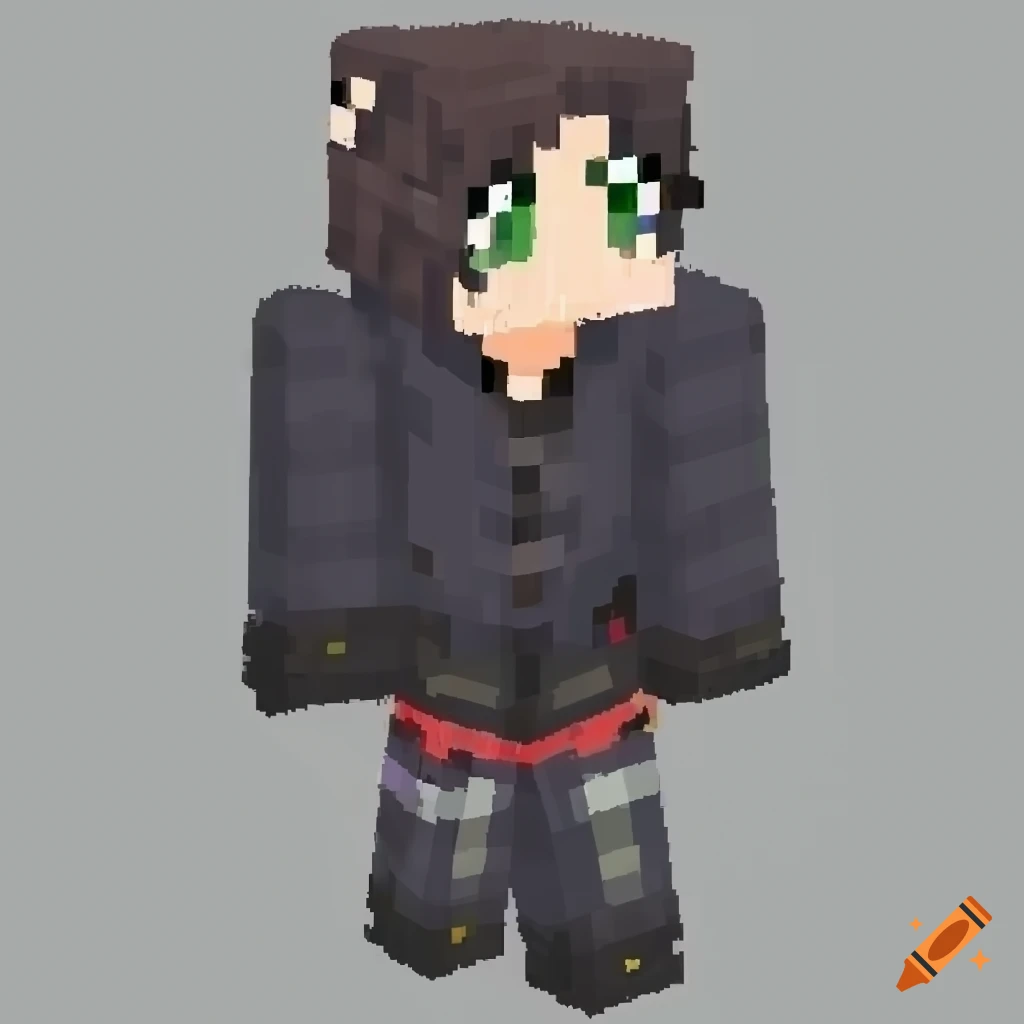 {yuno miles} minecraft skin style on Craiyon
