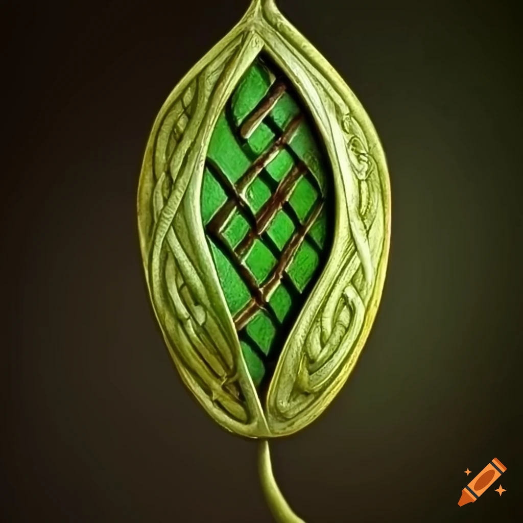 Celtic knot olive leaf design on Craiyon