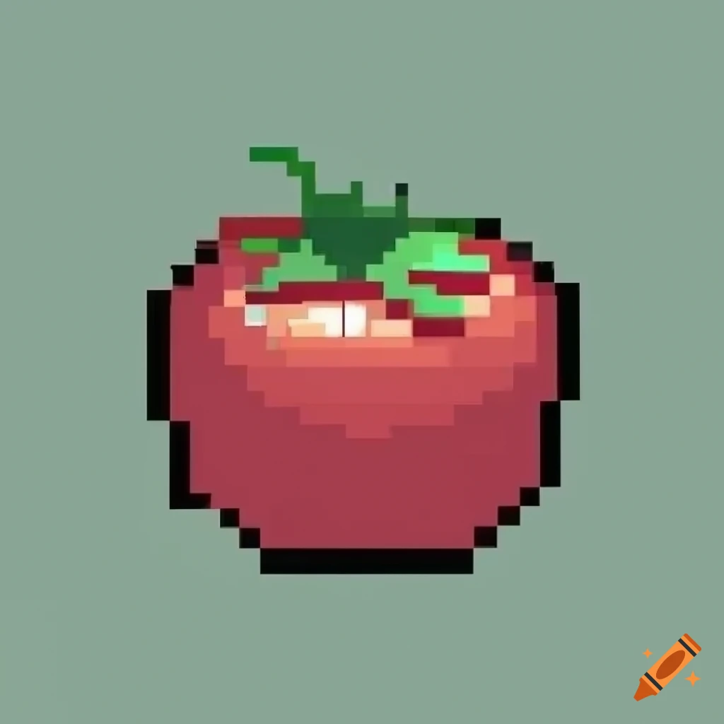 Pixel art tomato on Craiyon