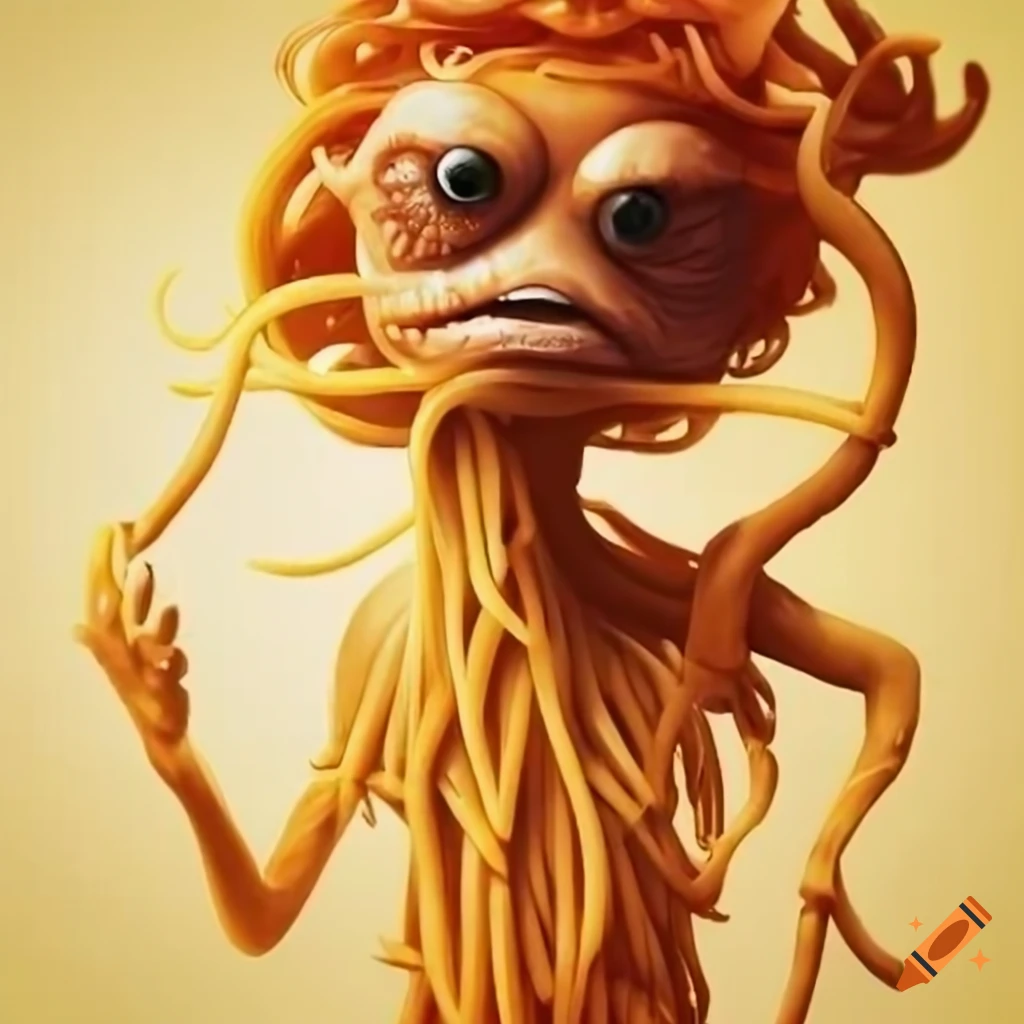 Spiritual spaghetti creature on Craiyon