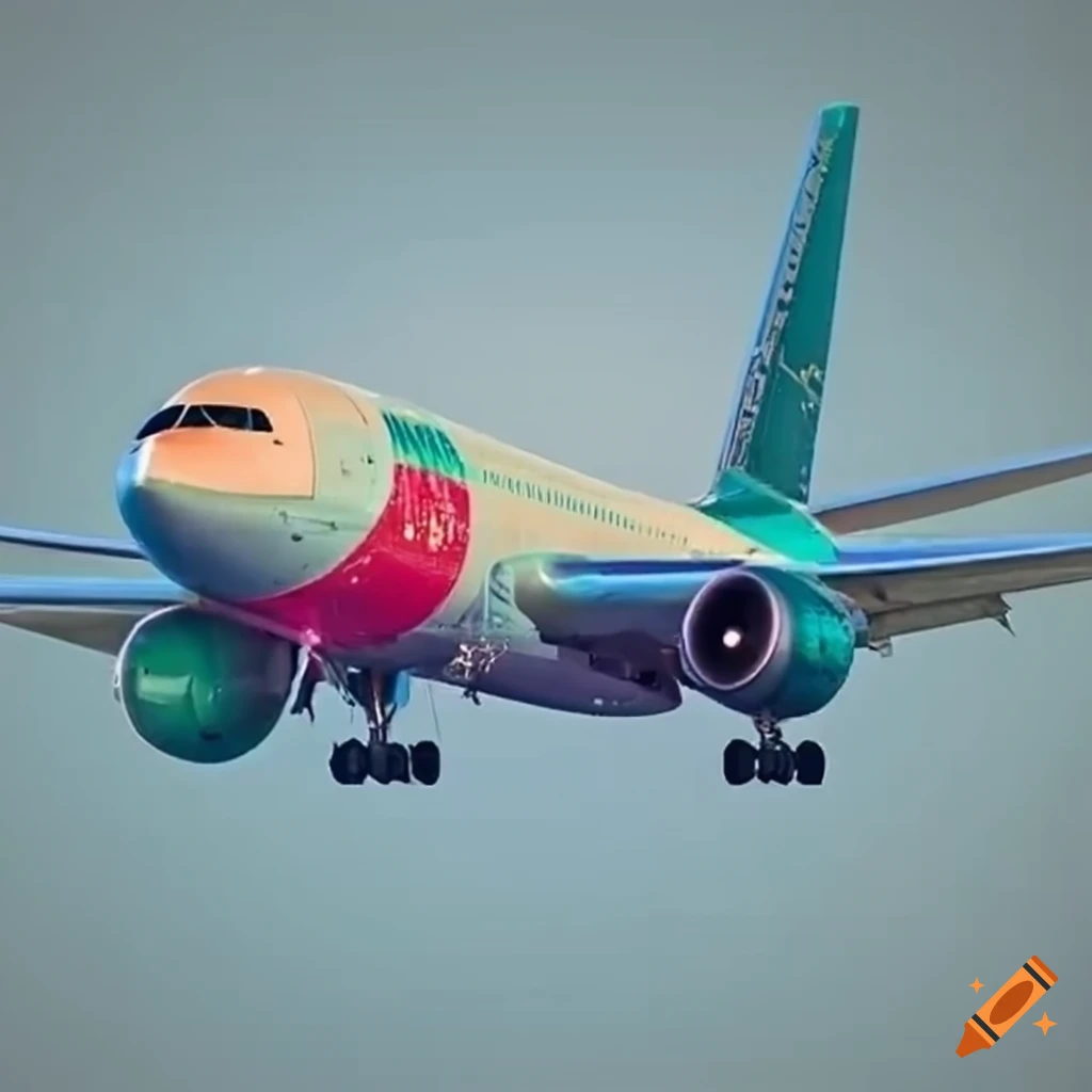 Boeing 767 airplane illustration on Craiyon