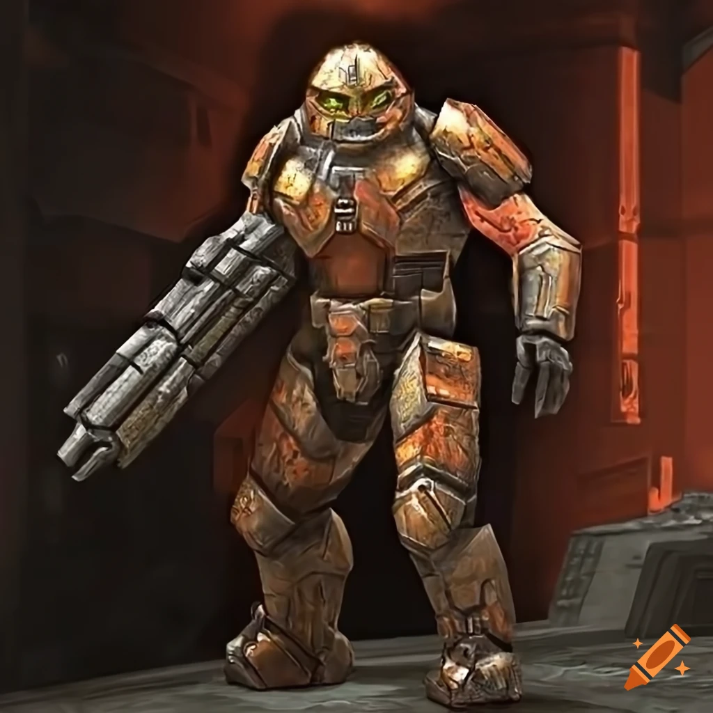 Quake 2 knight with heavy rocket launcher on Craiyon