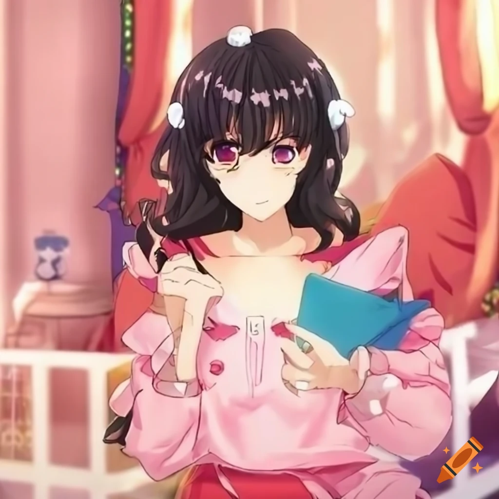 Anime pajama party scene on Craiyon