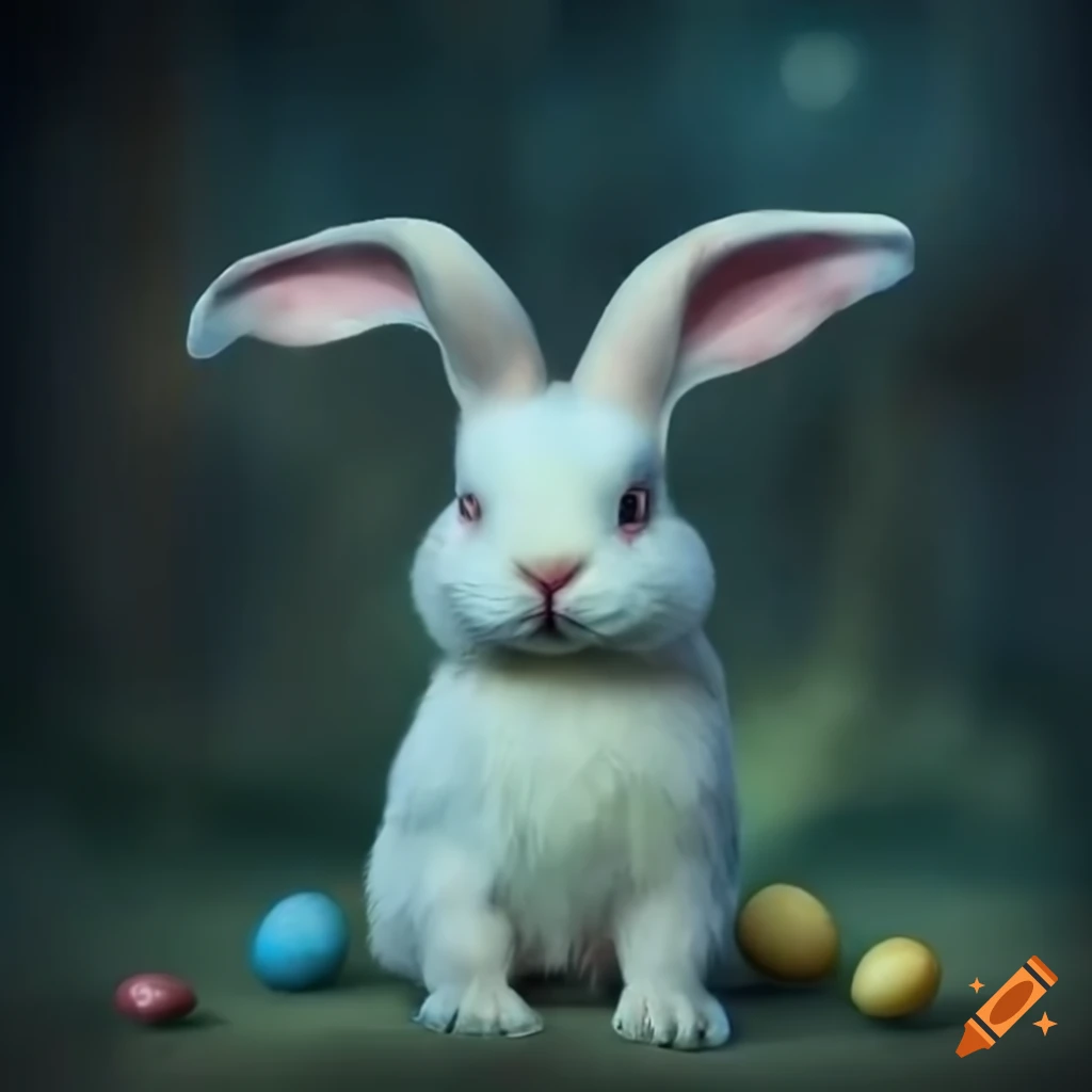 Surreal easter rabbit on Craiyon