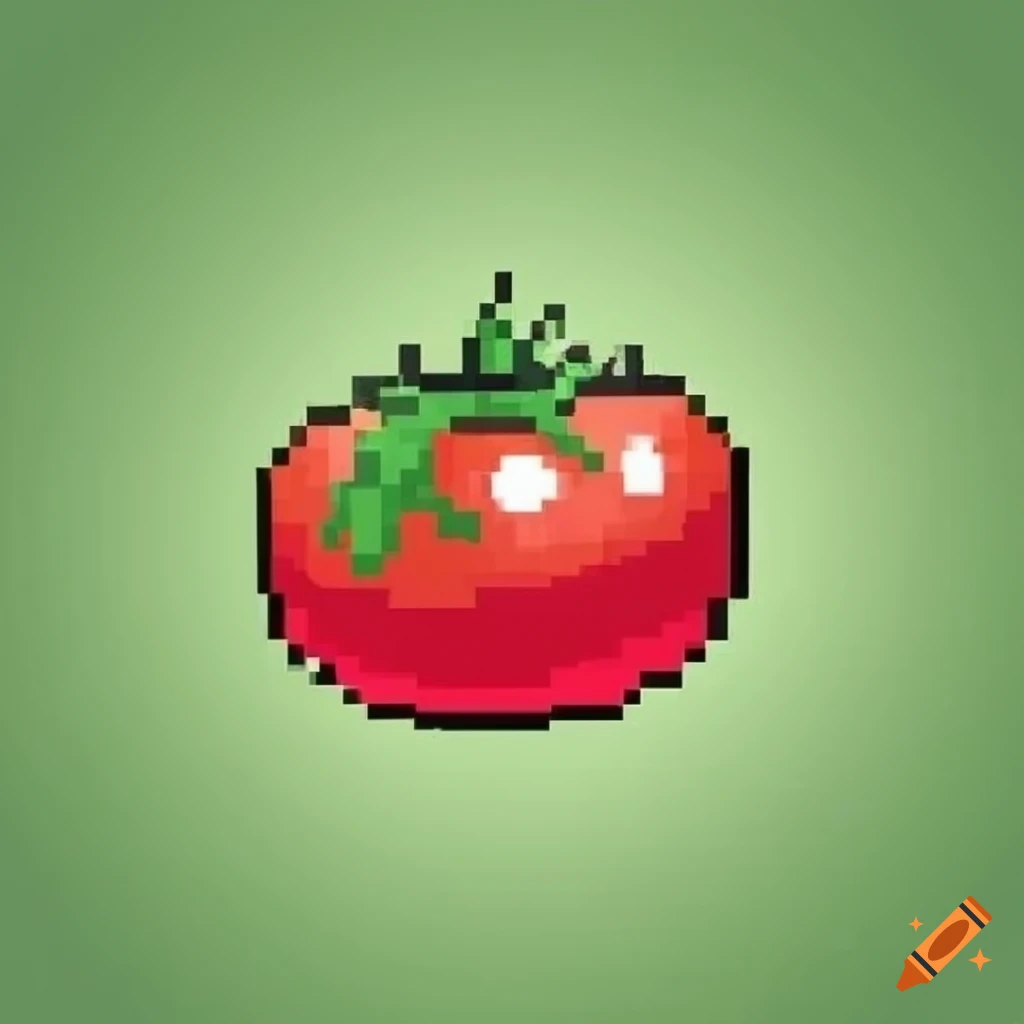 Cute pixel art tomato on Craiyon