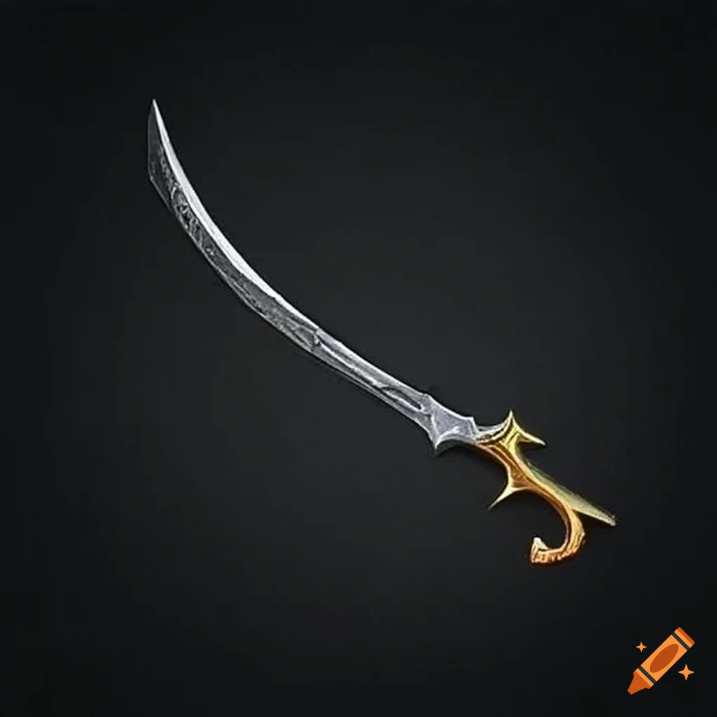 Mythic fantasy perfect master scimitar on Craiyon