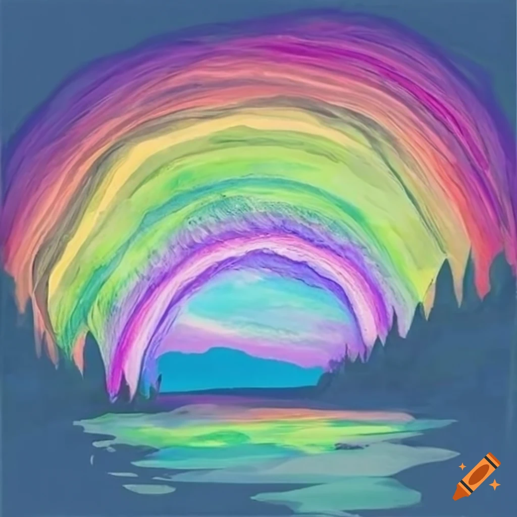 Enchanted ethereal rainbow scenery of salt spring island on Craiyon