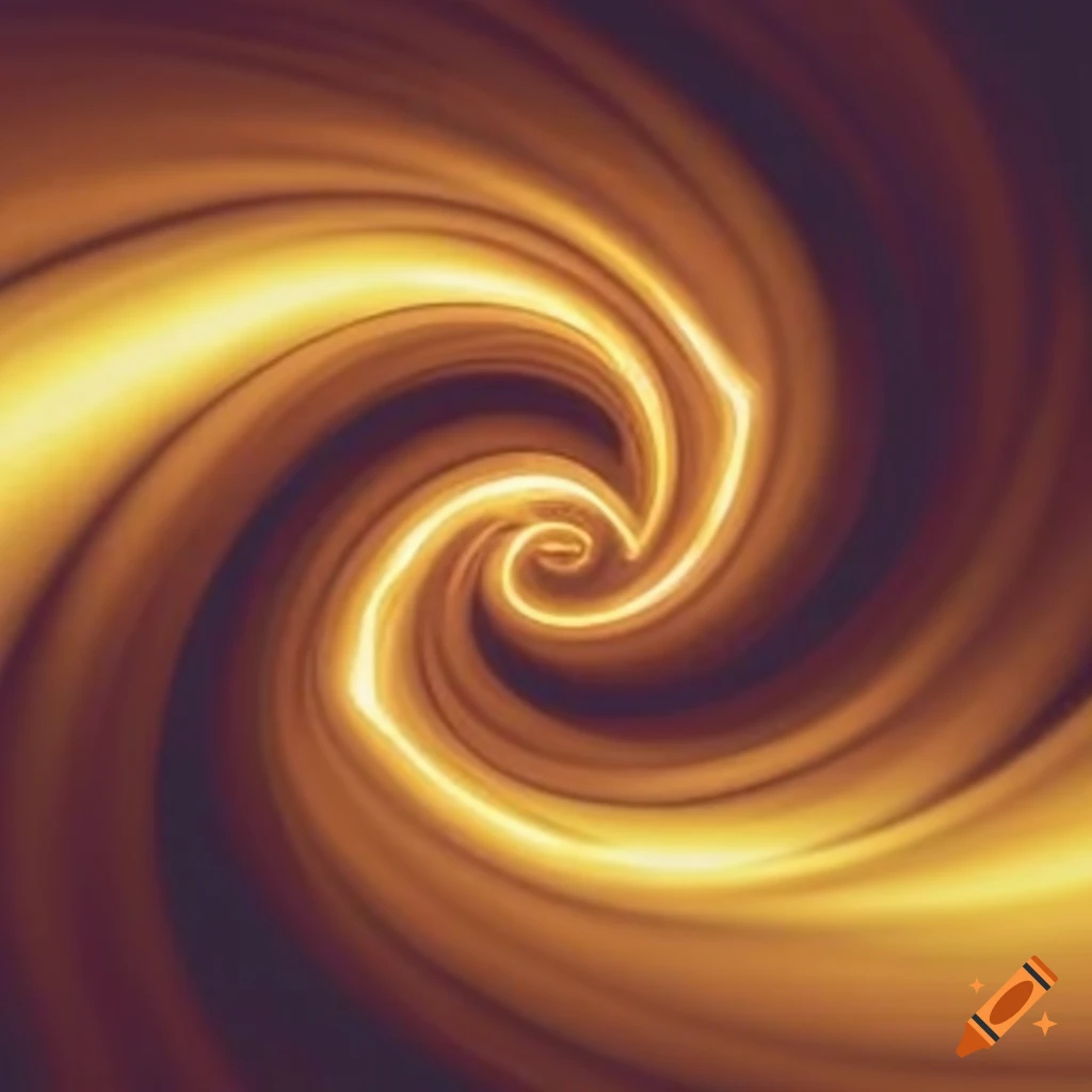 Golden light spiral on Craiyon