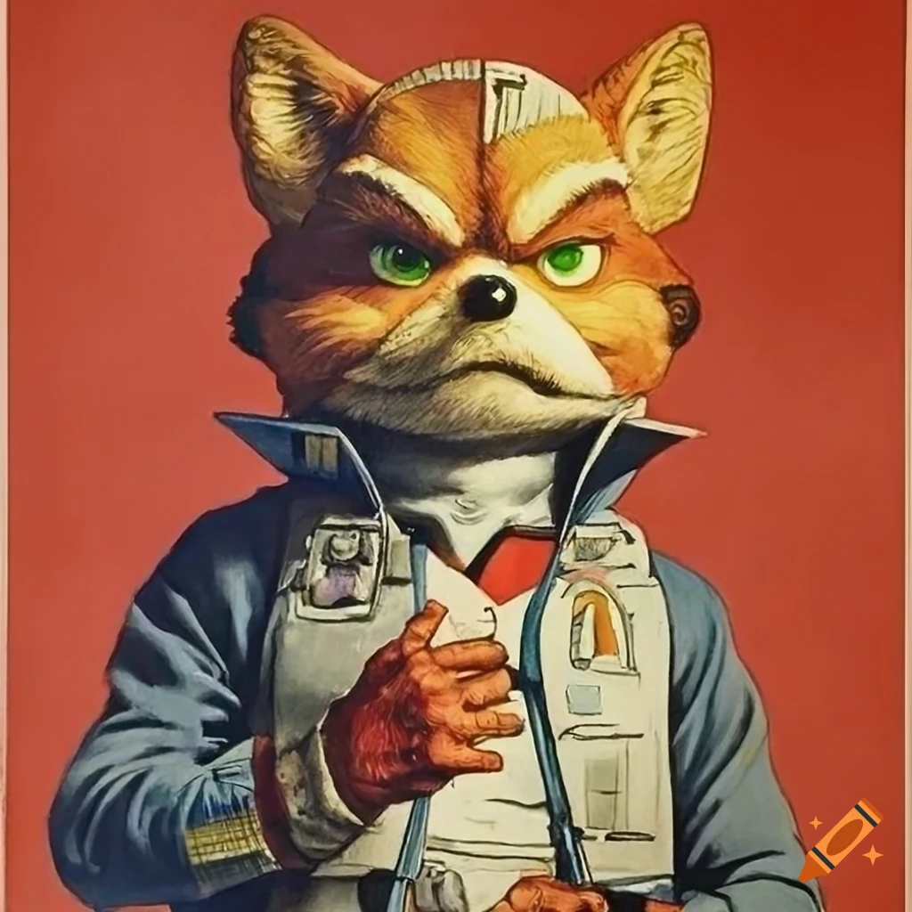 Vintage star fox poster by norman rockwell and james gurney on Craiyon