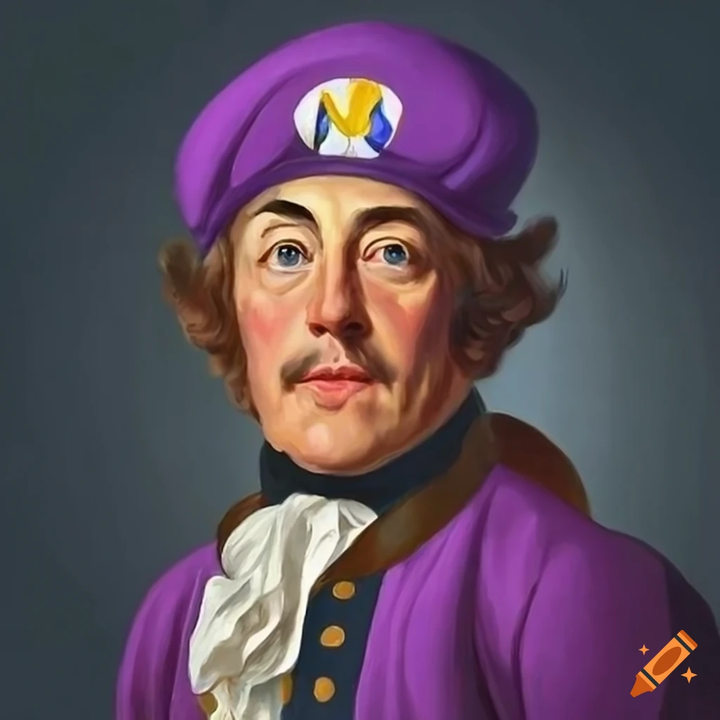 Realistic waluigi in 1700s oil painting style on Craiyon