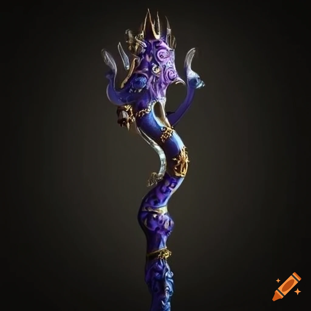 Intricate high fantasy ornate magical staff on Craiyon