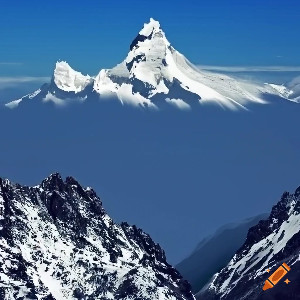 High-resolution graphic of mountains on Craiyon