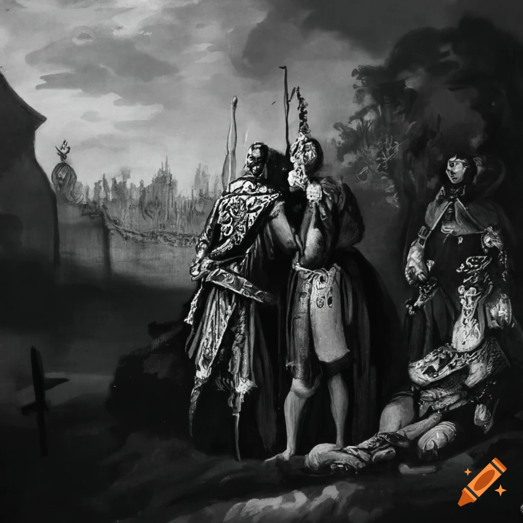 Scene depicting king philip's war on Craiyon