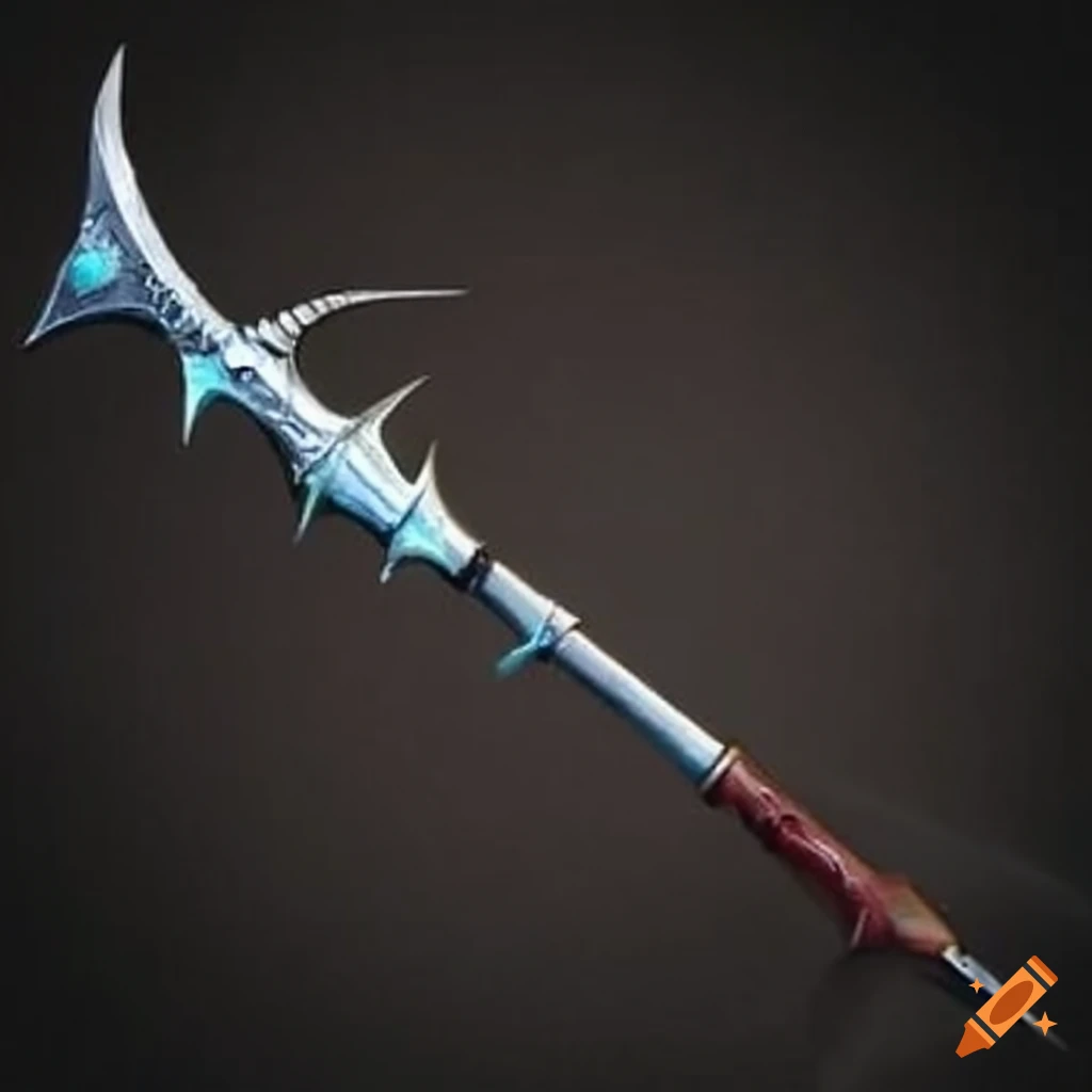 Mythic perfect master halberd on Craiyon