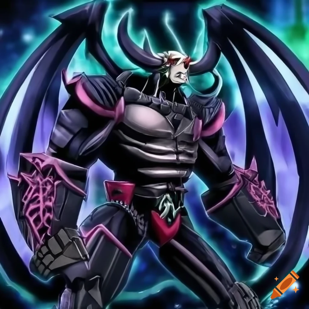 Muscular giant skeleton demon with dark wings in a badlands setting on ...