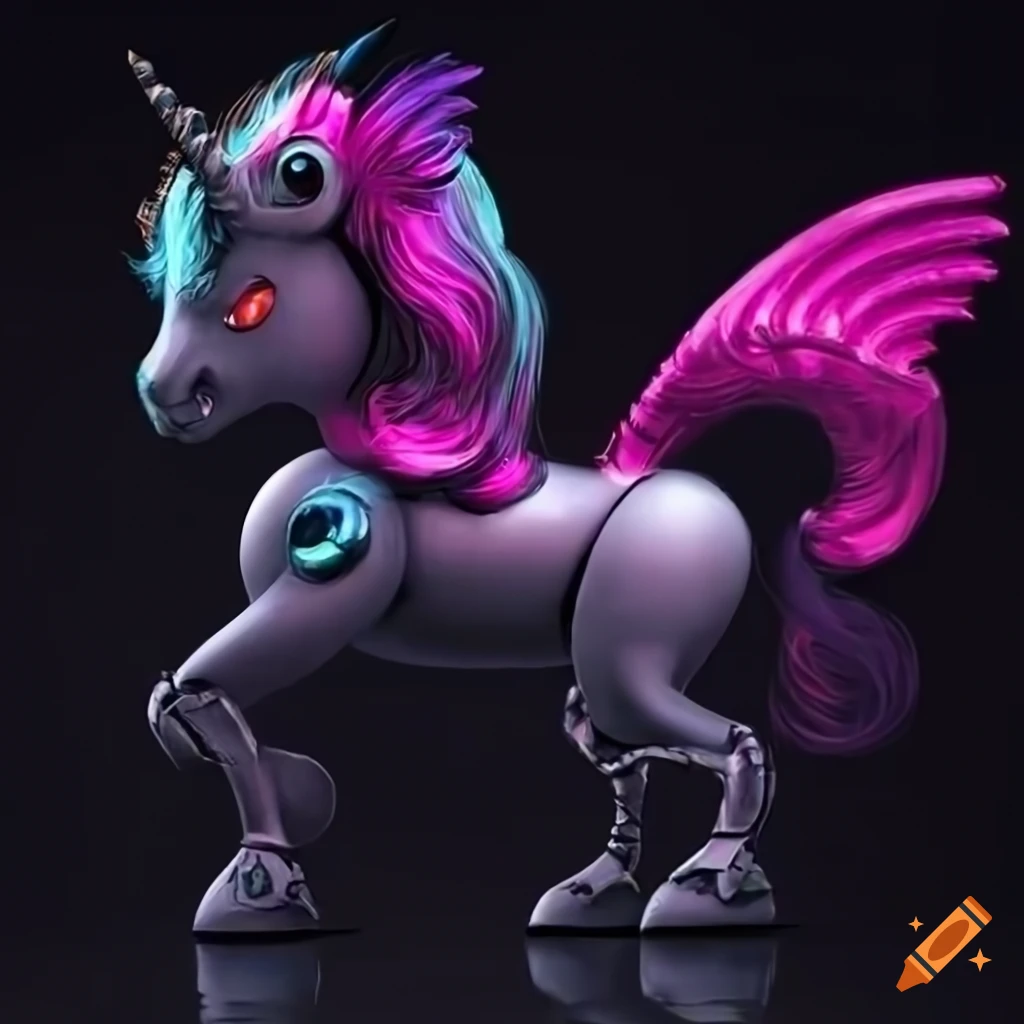 Robot unicorn on Craiyon