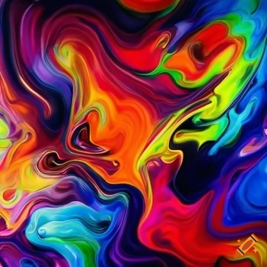 Colorful abstract painting with mesmerizing designs on Craiyon