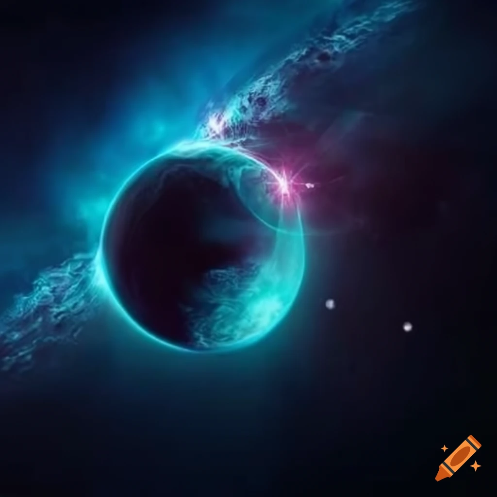 Giant space scientist in ethereal style on Craiyon