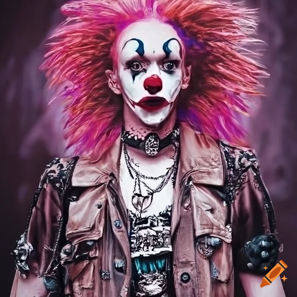 Hard punk clown on Craiyon