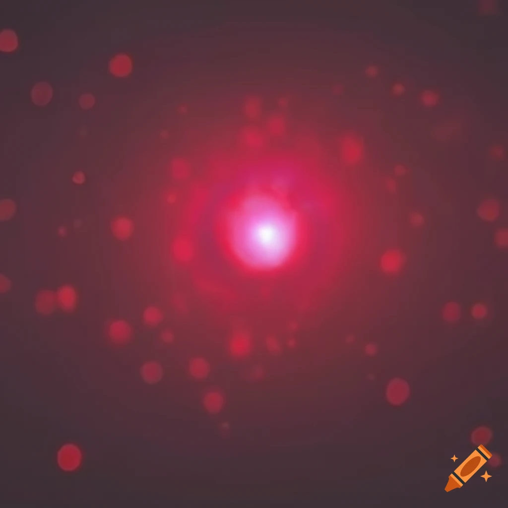 Mystical red-tinted figure with glowing orb and ethereal particles on ...