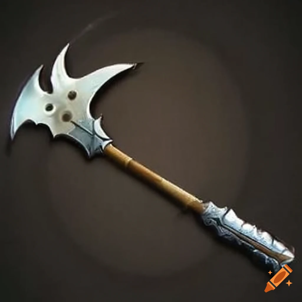 Mythic perfect master halberd on Craiyon