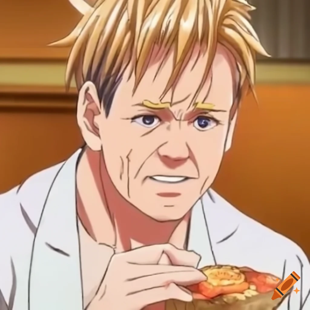 Chef gordon ramsay in food wars!: shokugeki no soma on Craiyon