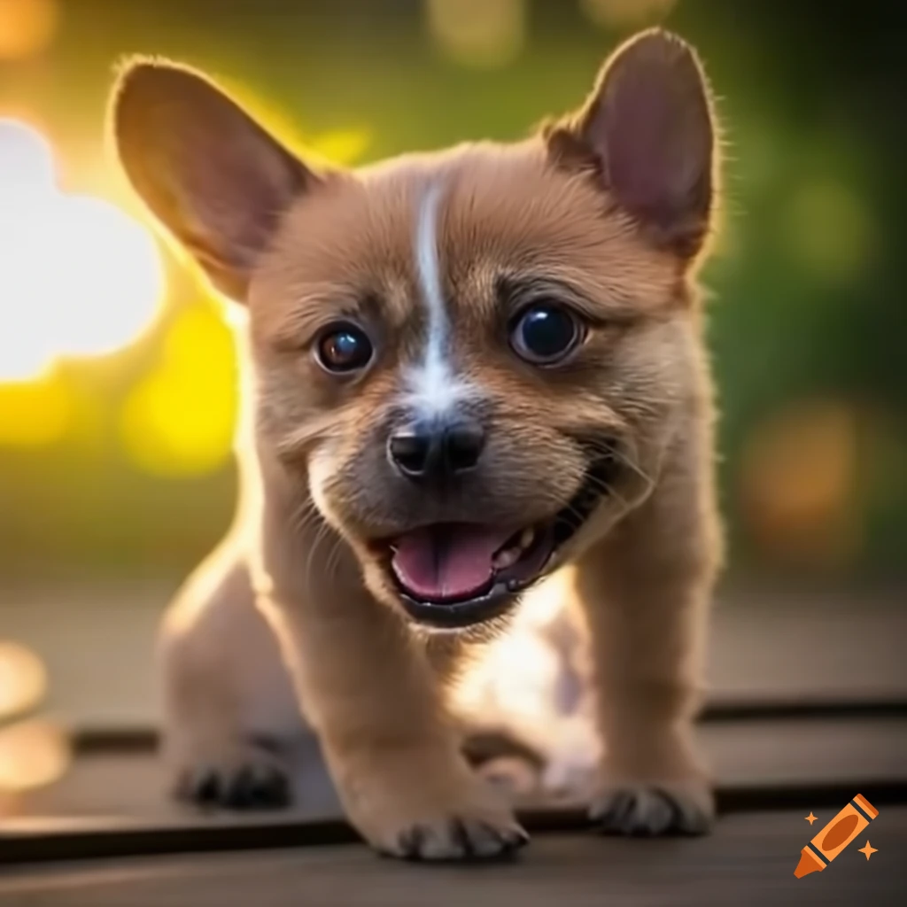 Adorable smiling puppy on Craiyon