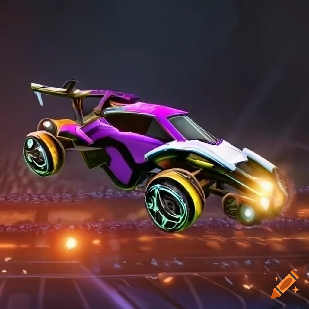 Octane car in Rocket League performing a powerful flick during a match ...