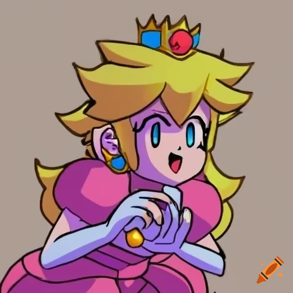 Fnf style princess peach singing animation on Craiyon