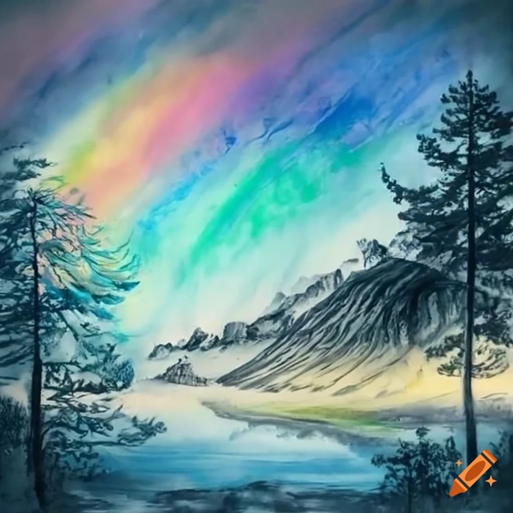 Enchanted ethereal rainbow scenery of Salt Spring Island, BC, Canada on ...