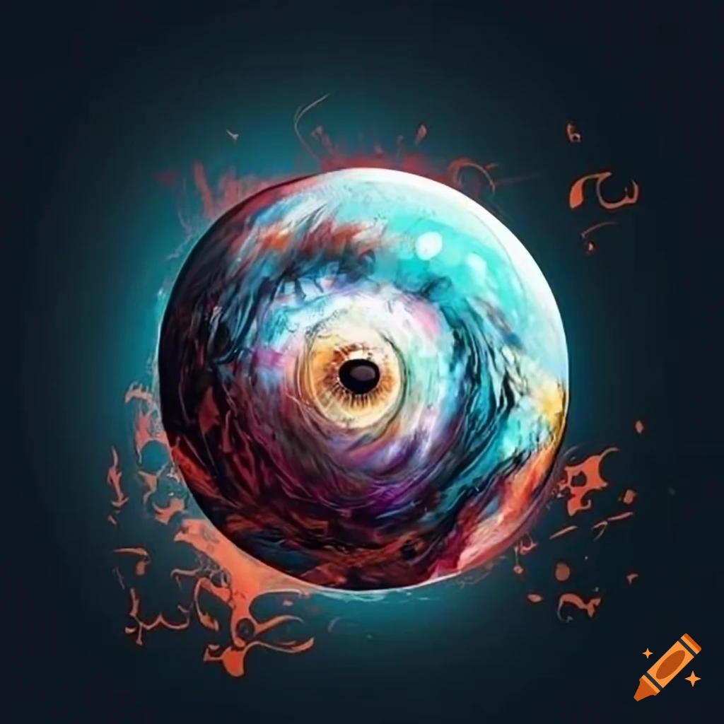 Floating eye orb with goat-like pupils on Craiyon