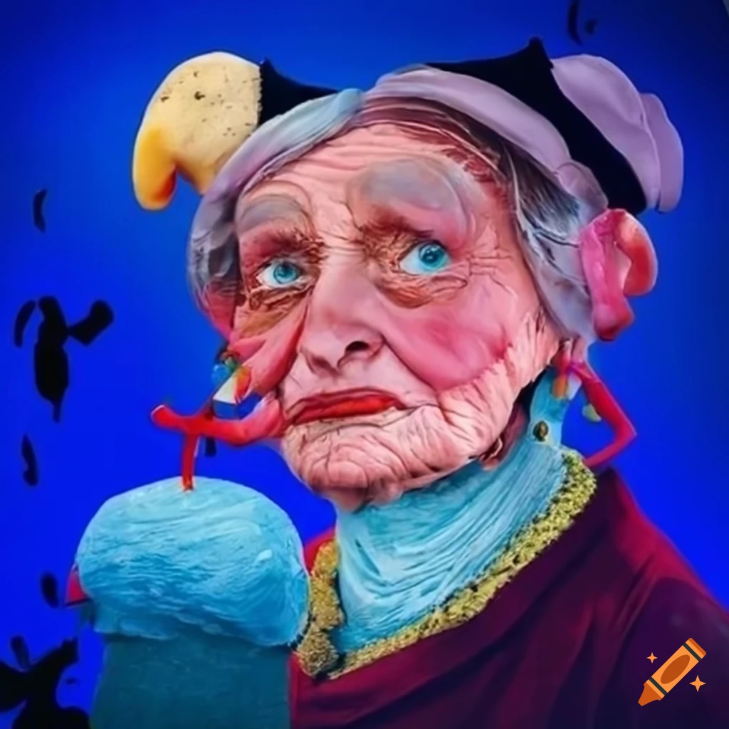 Crabby old lady on Craiyon