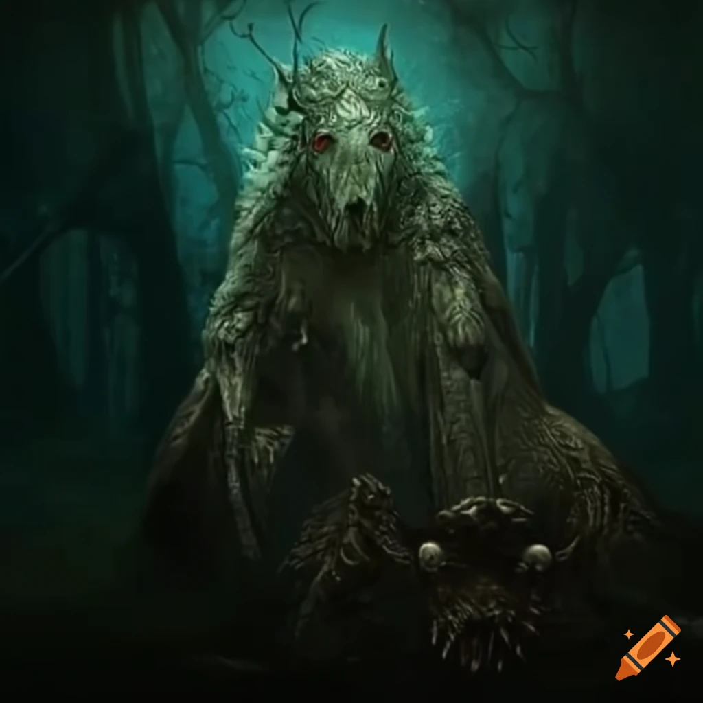 Estonian mythology guardian creature with striking features and ...