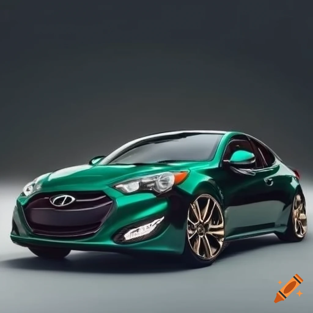 2015 Hyundai Genesis Coupe in dark British Racing Green pearl paint on ...