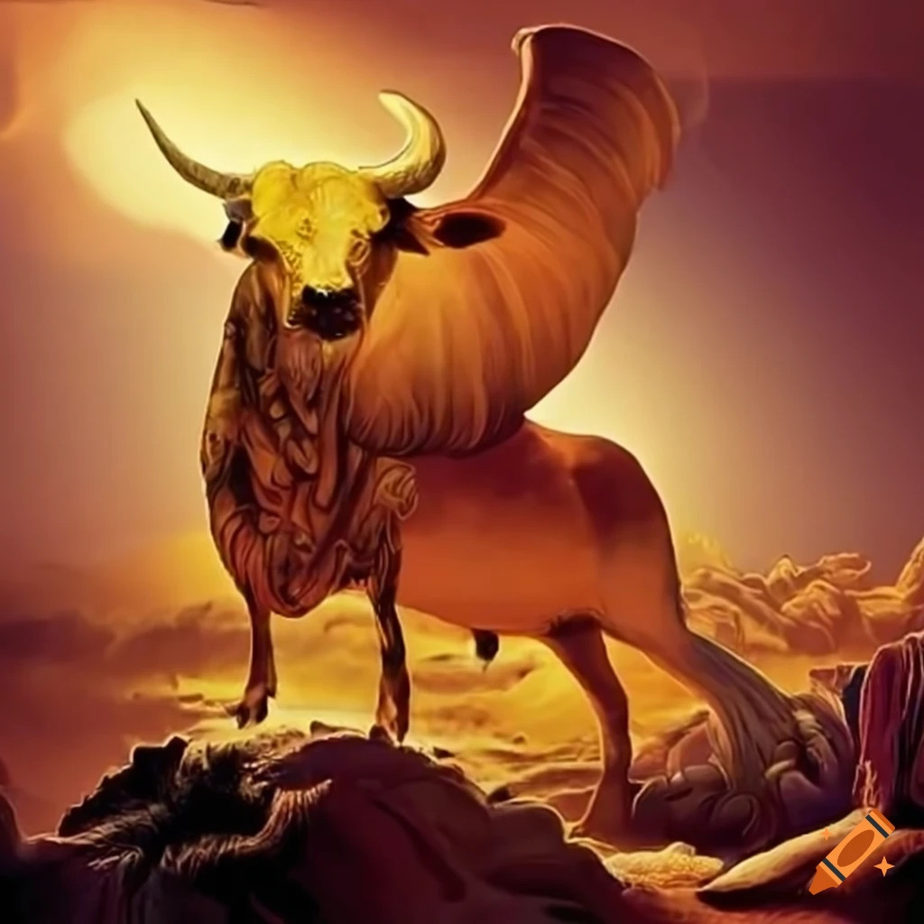 Moses encountering the golden calf on Craiyon