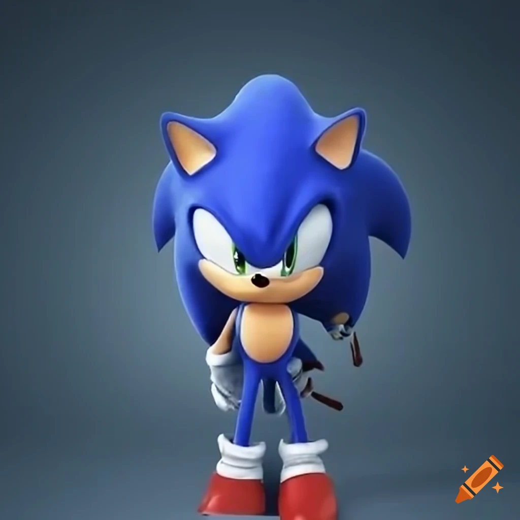 Sonic the hedgehog character on Craiyon