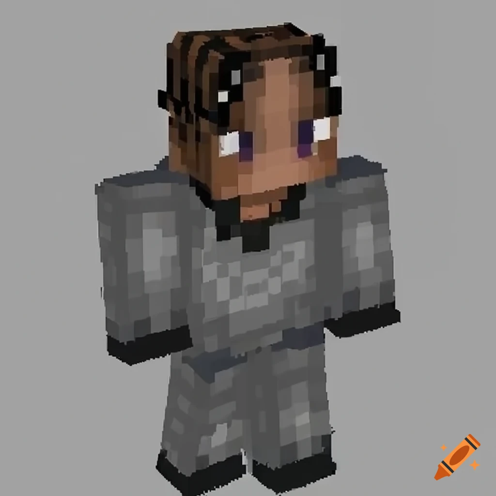 Lil tjay character in minecraft skin style on Craiyon