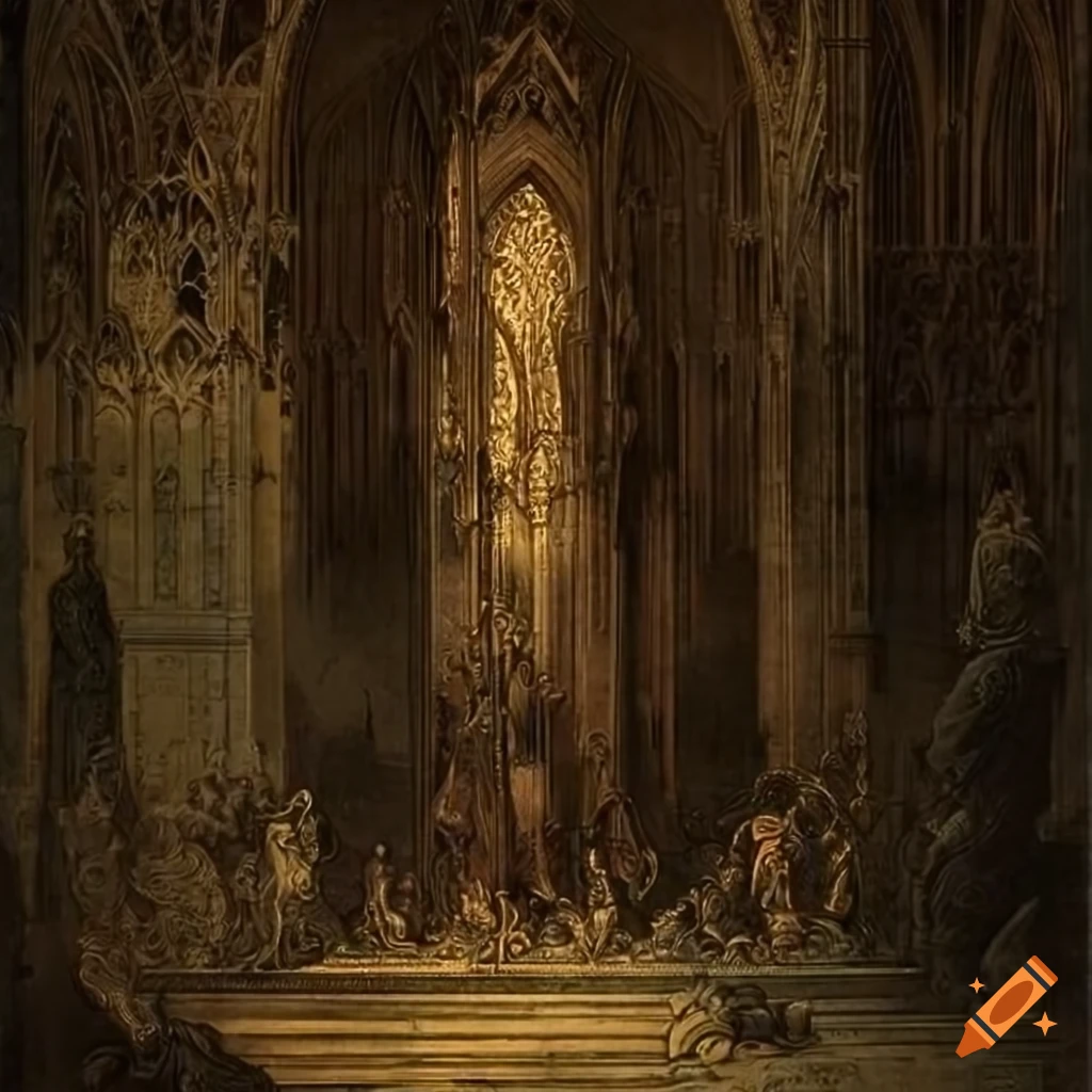 Intricate gothic-style balancing scale by gustave doré on Craiyon