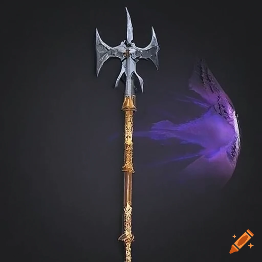 Magic perfect master halberd on Craiyon
