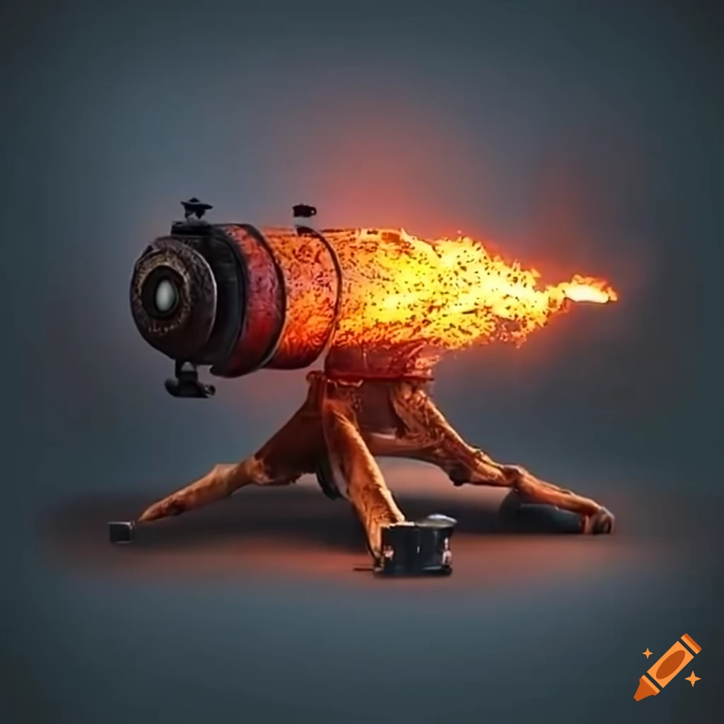 Cinematic cannon fire on Craiyon