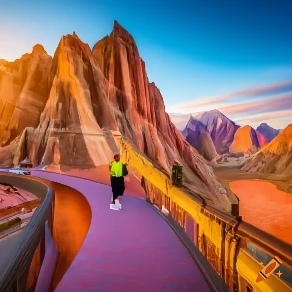 Bright colorful travel photo on Craiyon