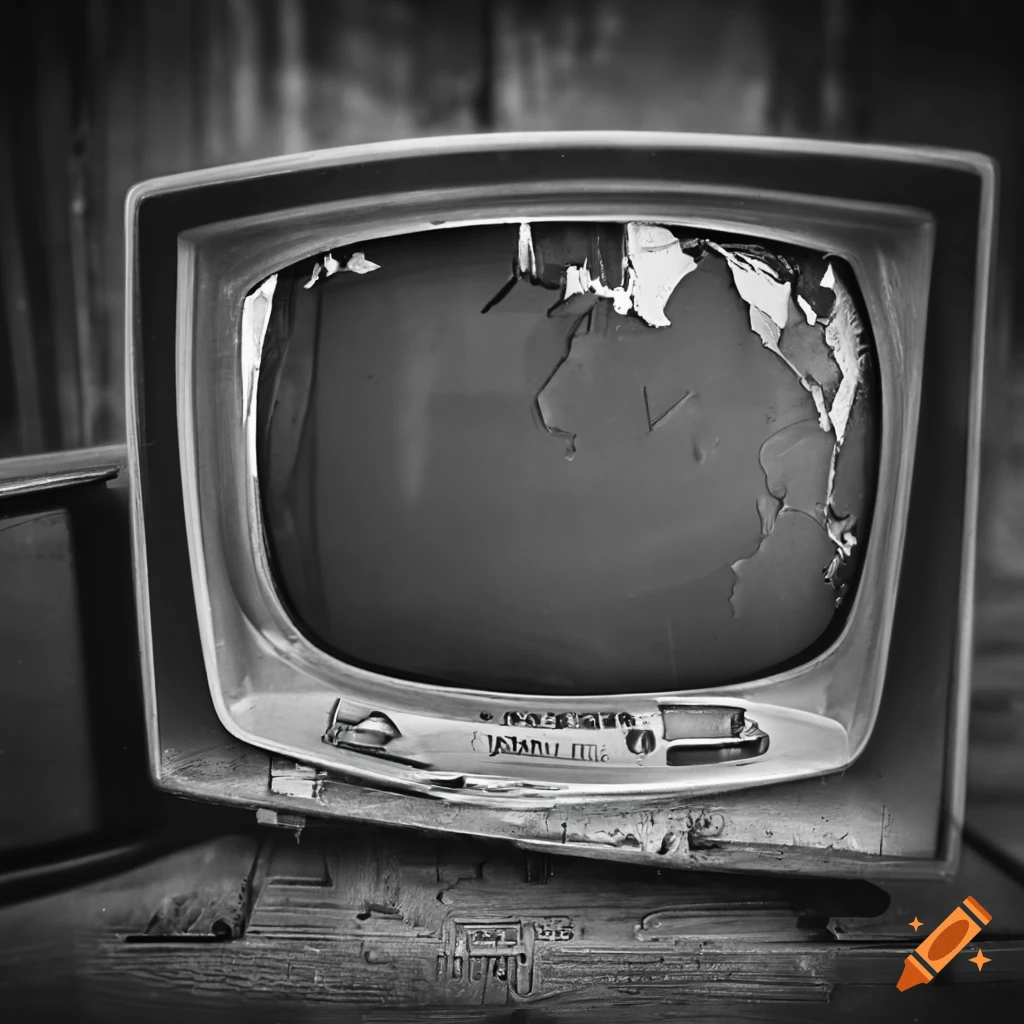 Old retro broken tv set on Craiyon