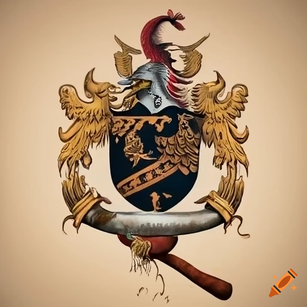 Historically accurate lentz family crest on Craiyon