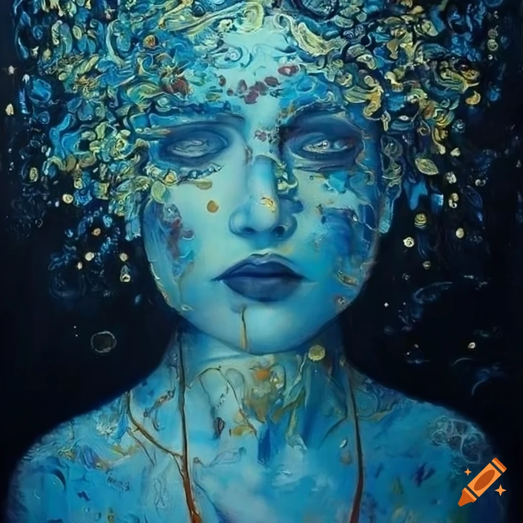 Mesmerizing and intricate acrylic painting with ethereal fragility on ...